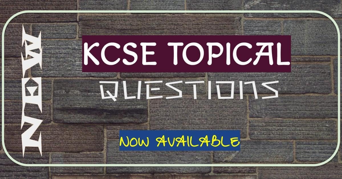 KCSE ENGLISH LITERACY APPRECIATION QUESTIONS - ELIMU ASSISTANT